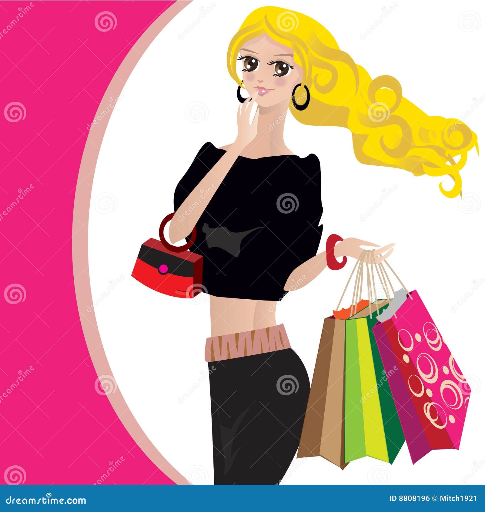 Het winkelen vector illustratie. Illustration of beeldverhaal - 8808196