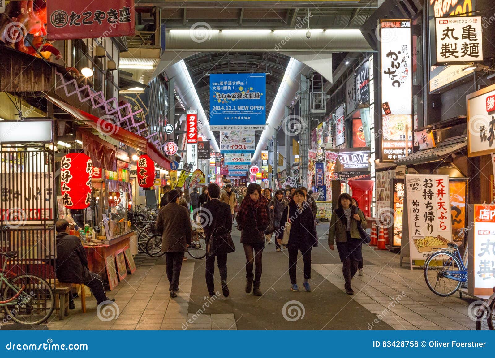 Het Winkelen Arcade in Dotonbori-district in Osaka, Japan Redactionele ...