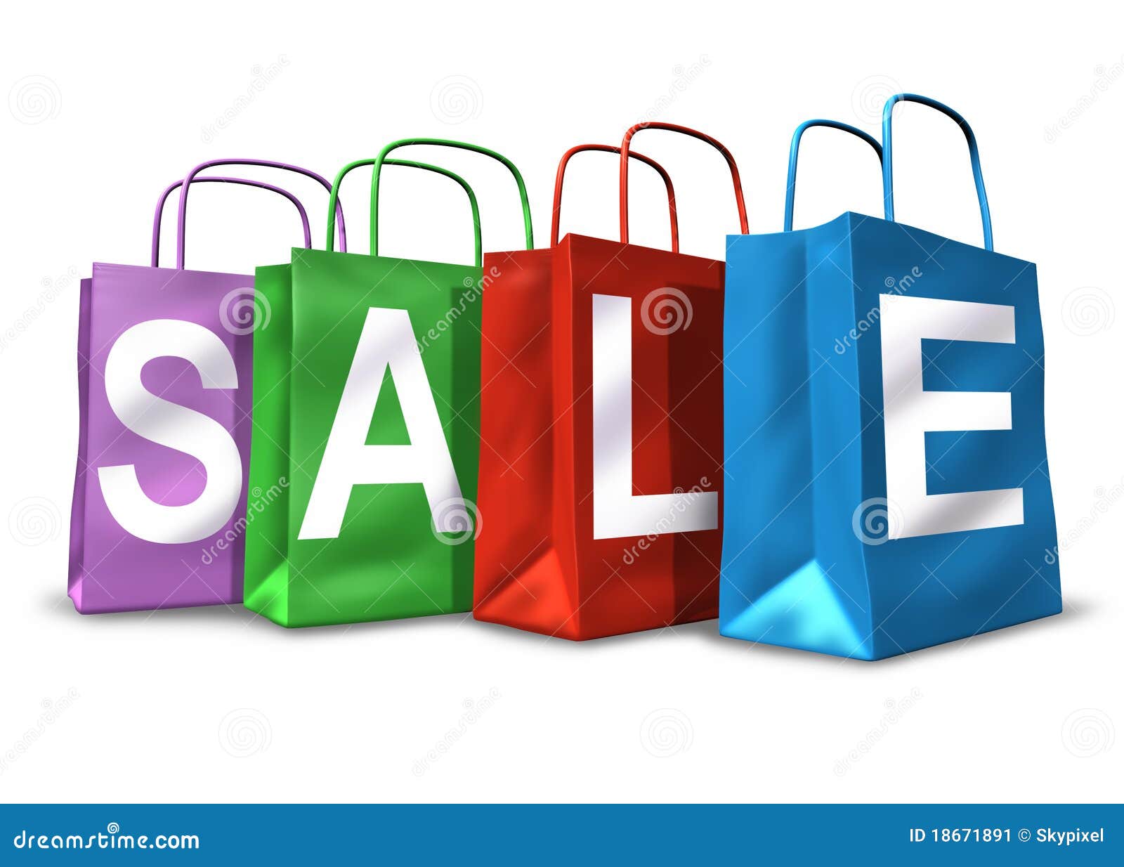 Het Winkelen Het Symbool Van De Zakkenverkoop Stock Illustratie ...