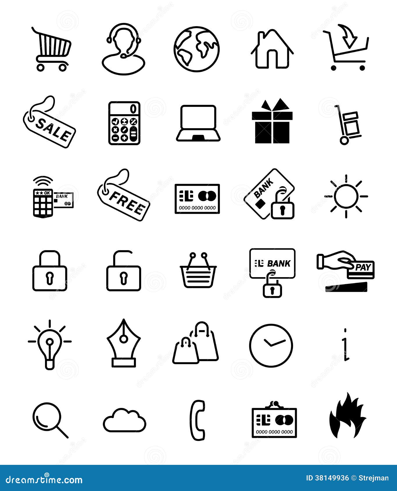 Het winkelen pictogram vector illustratie. Illustration of orde - 38149936