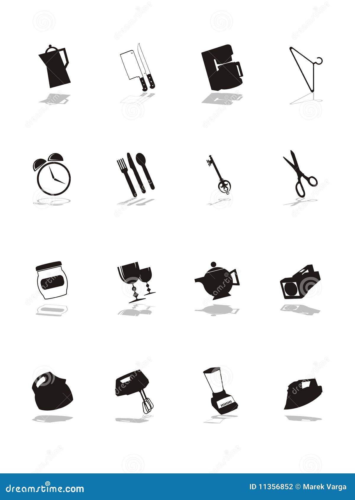 Het Winkelen Pictogramreeks Vector Illustratie - Illustration of ...