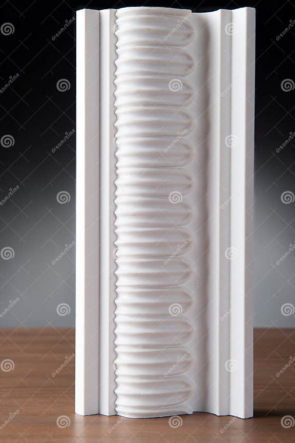 Het Witte Gipspleister Modling Stock Foto - Image of donker, decor ...