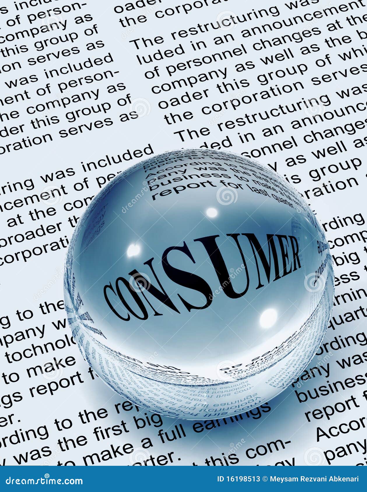 Het Woord Van De Consument in Krant Stock Illustratie - Illustration of ...