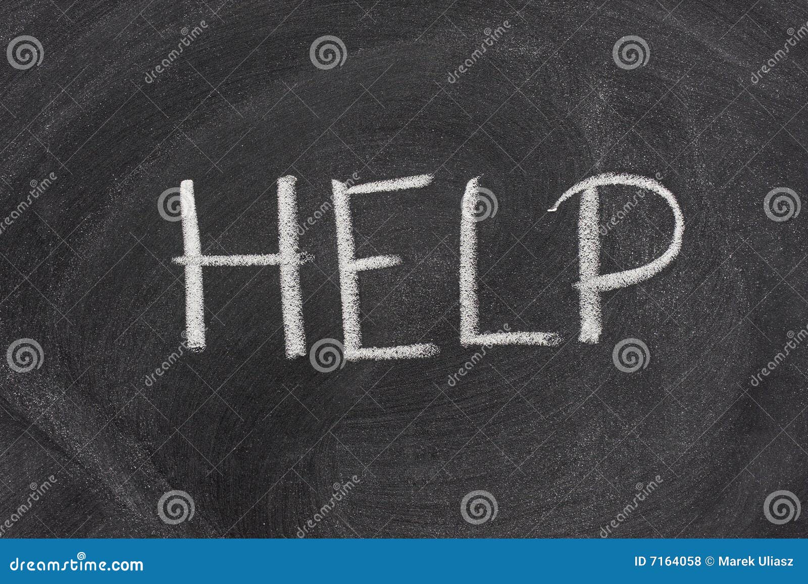 Het Woord Van De Hulp Op Een Schoolbord Stock Foto - Image of ...