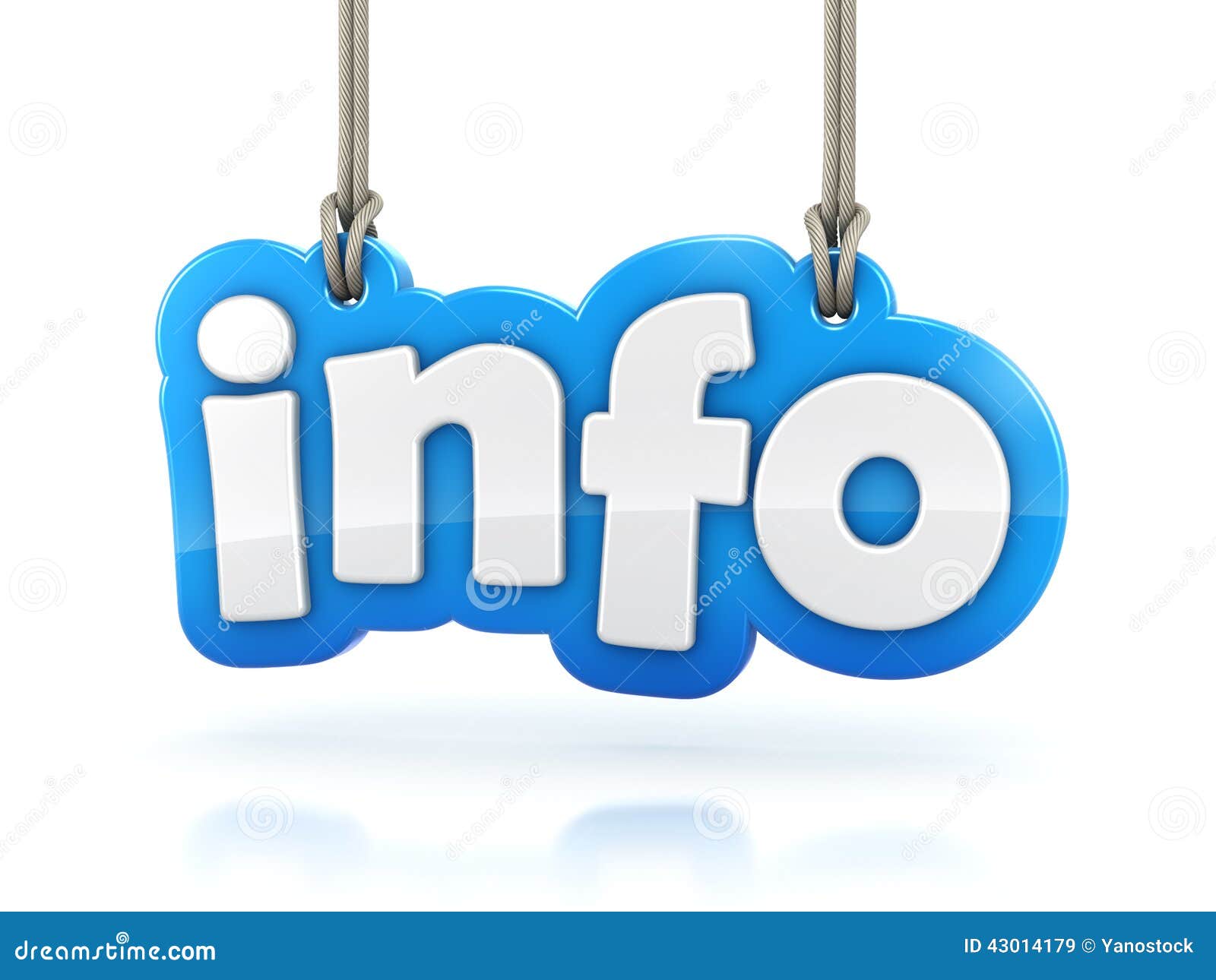 Het Woord Van De Informatie Het 3D Tekst Hangen Op Witte Achtergrond ...