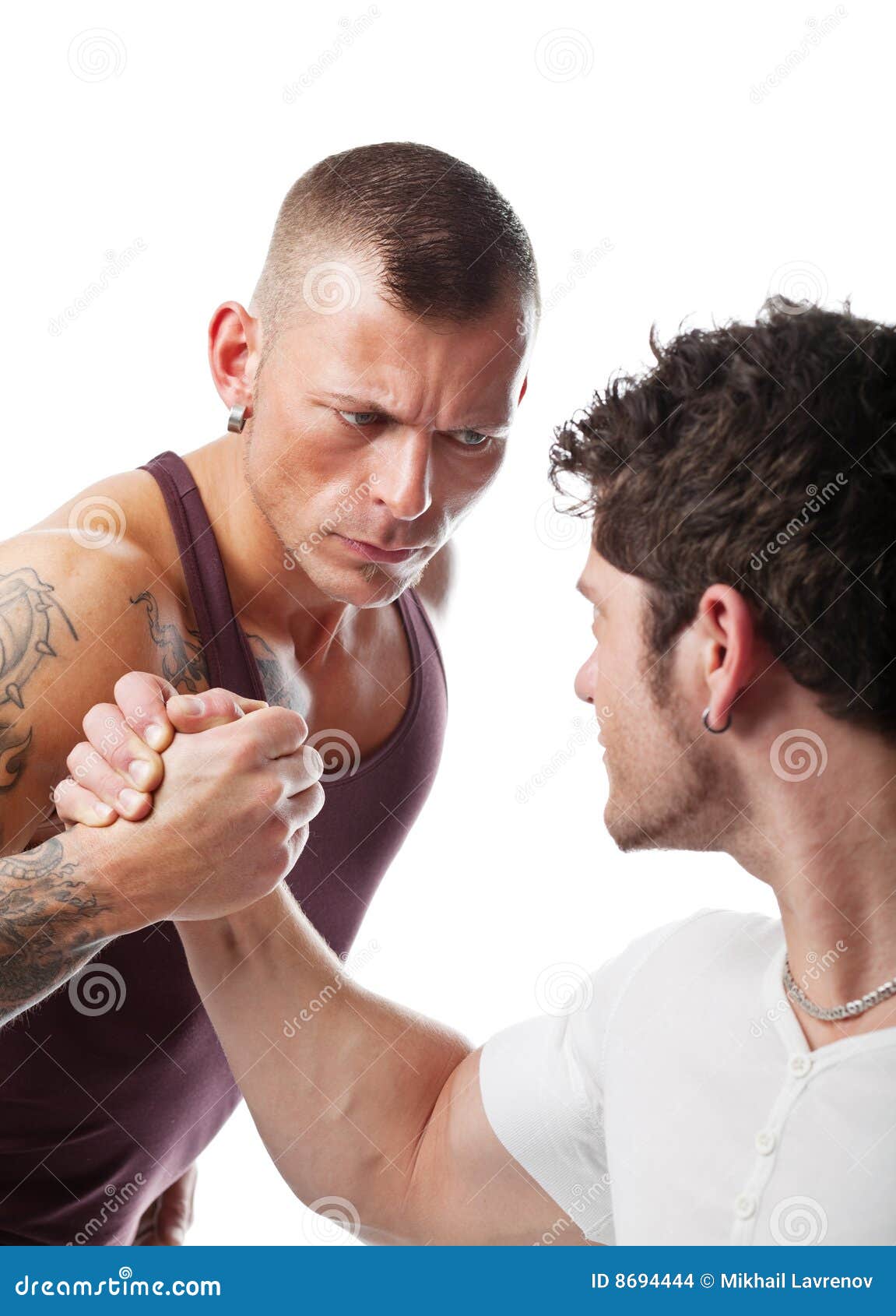 Het Worstelen Van Sterke Mensen Stock Foto - Image of sportief, twee ...