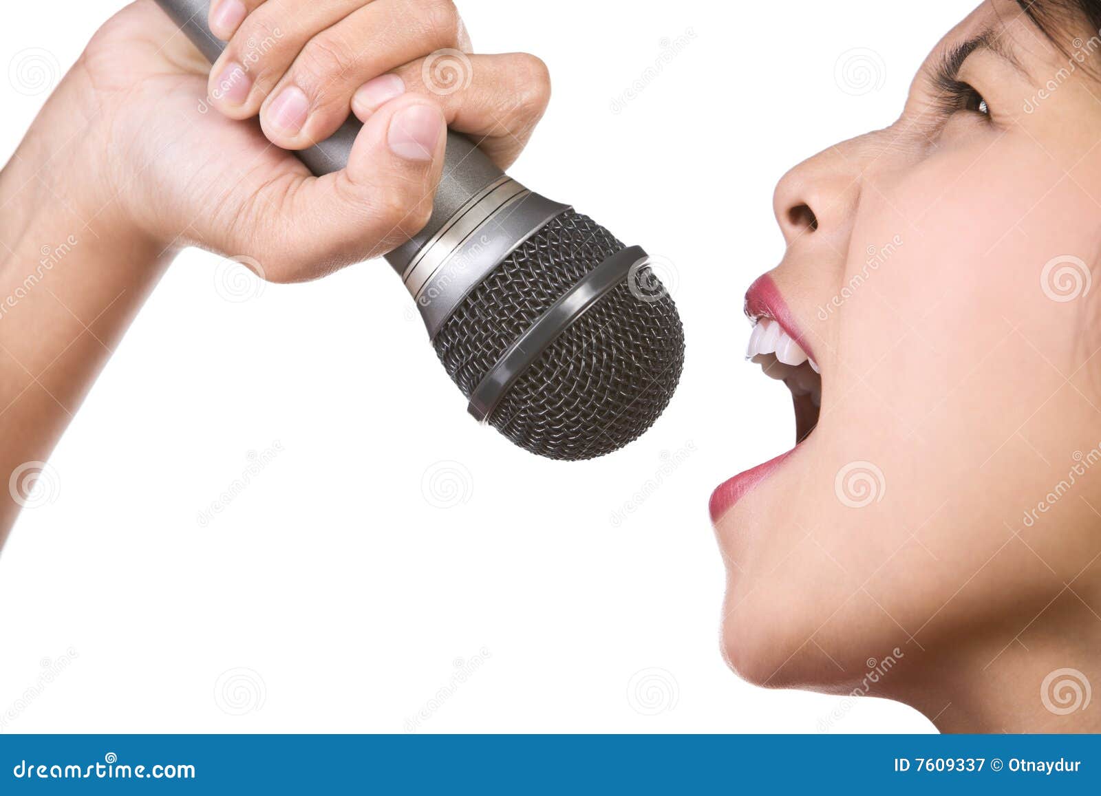 Het zingen stock afbeelding. Image of idool, zingen, luid - 7609337