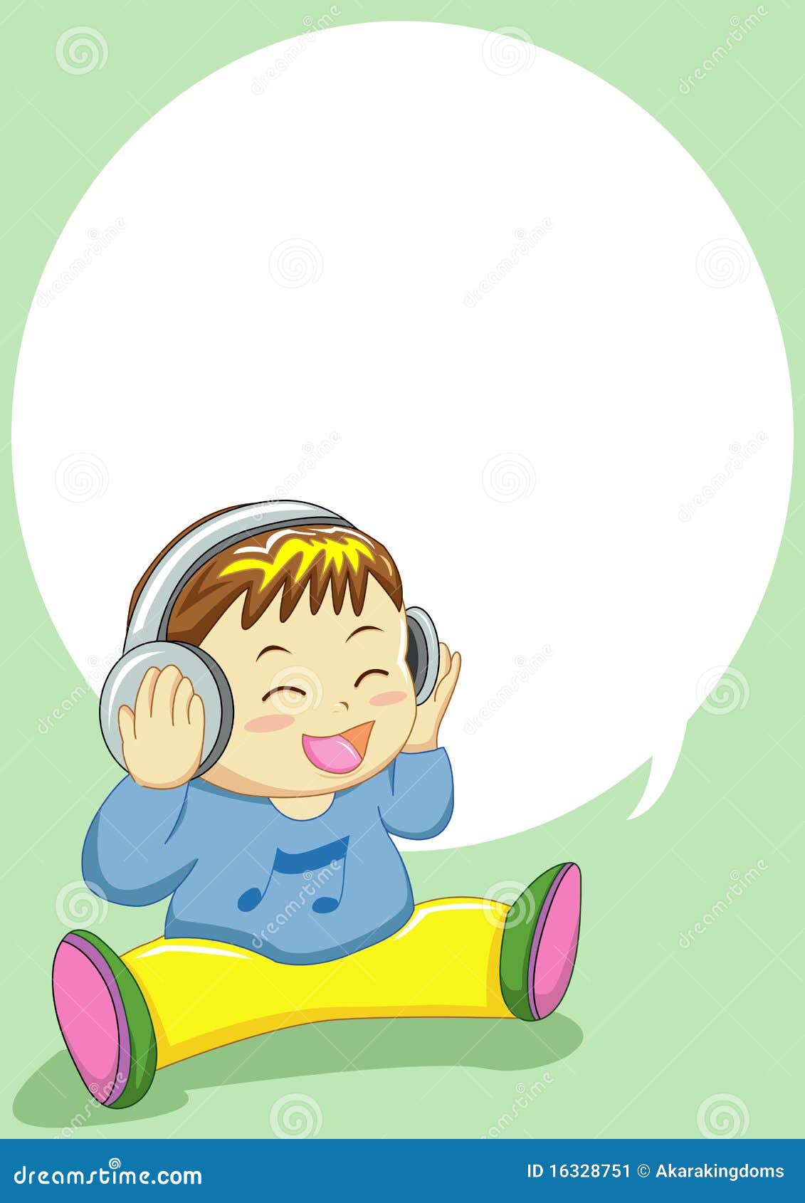 Het zingen van de baby vector illustratie. Illustration of onschuld ...