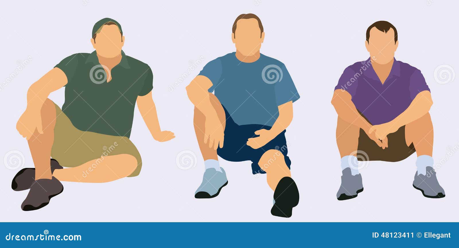 Het zitten op de grond vector illustratie. Illustration of onderaan - 48123411