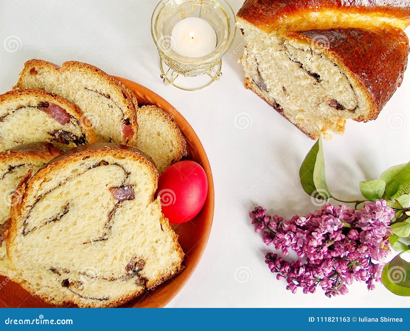 Het Zoete Brood Van Pasen, Cozonac Stock Afbeelding - Image of viering ...