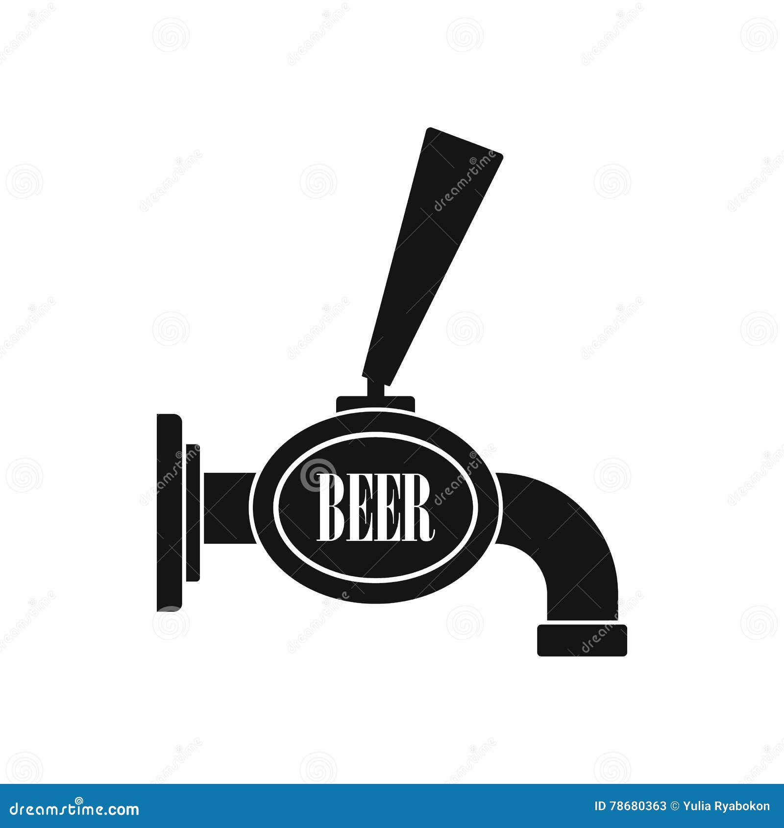 Het Zwarte Pictogram Van De Bierkraan, Eenvoudige Stijl Vector ... Het Zwarte Pictogram Van De Bierkraan, Eenvoudige Stijl Vector ...