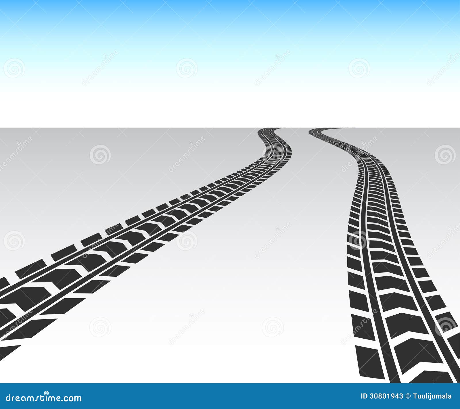 Het Zwarte Spoor Van De Vrachtwagenband Vector Illustratie ...