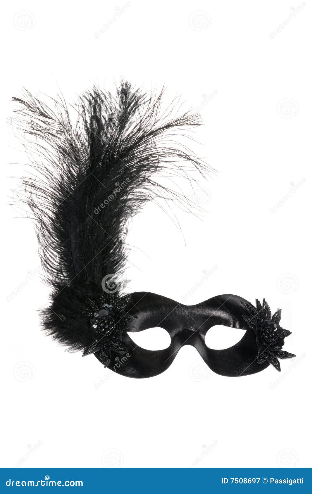 Het Zwarte Venetiaanse Masker Van Carnaval Stock Afbeelding - Image of ...