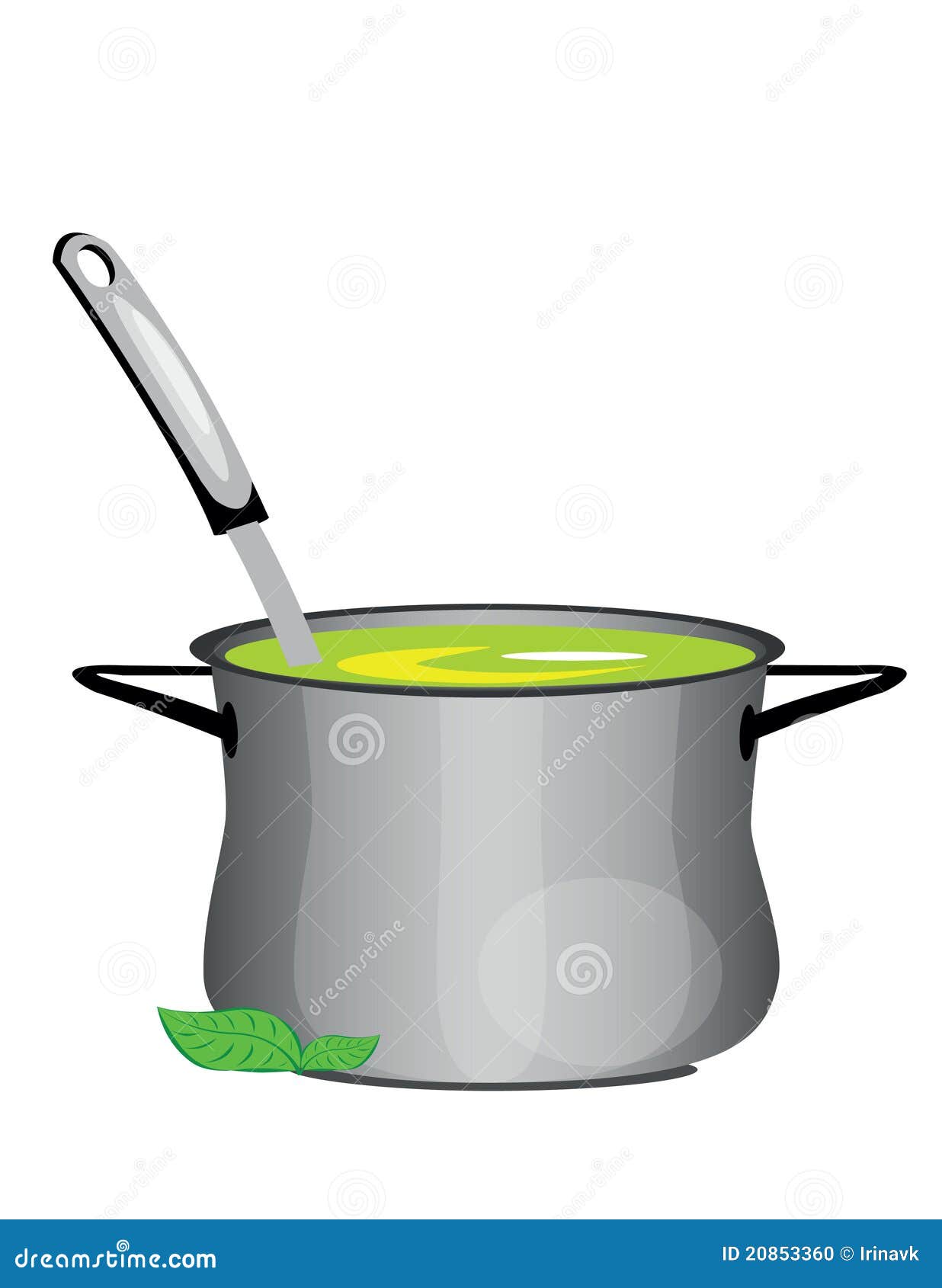 Hete soeppan vector illustratie. Illustration of plaat - 20853360