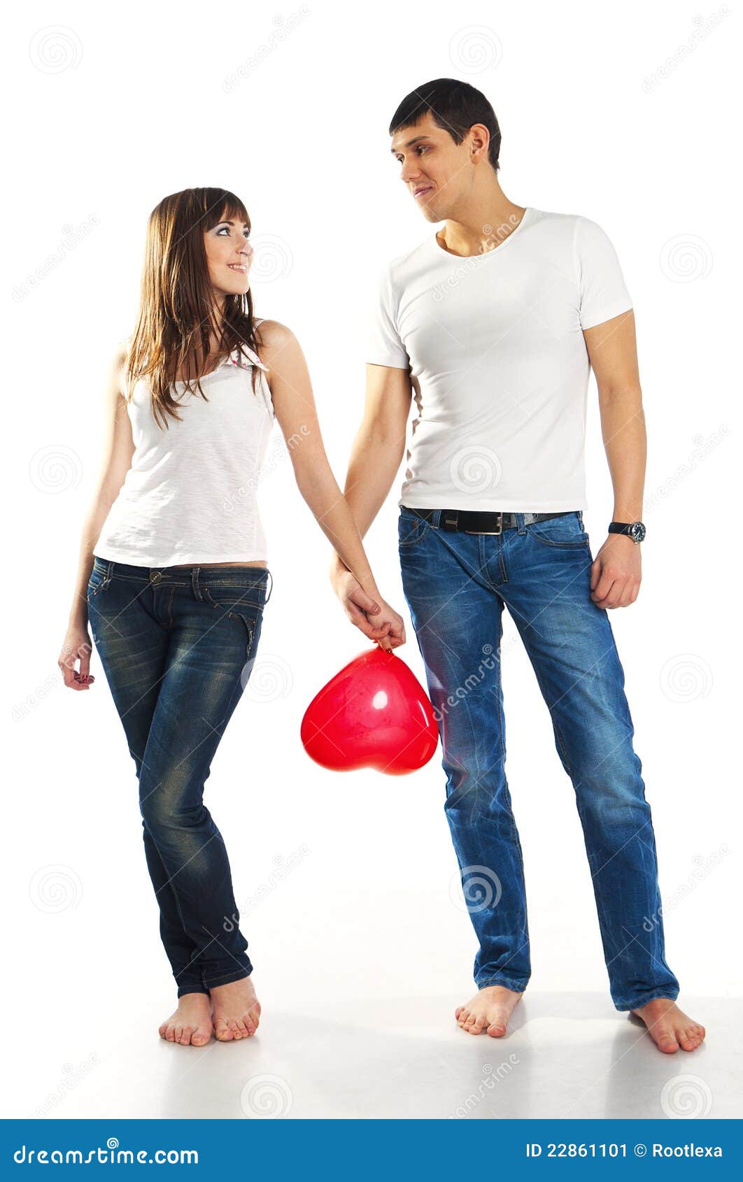 Heterosexual Couple With A Big Heart Stock Image - Image: 22861101