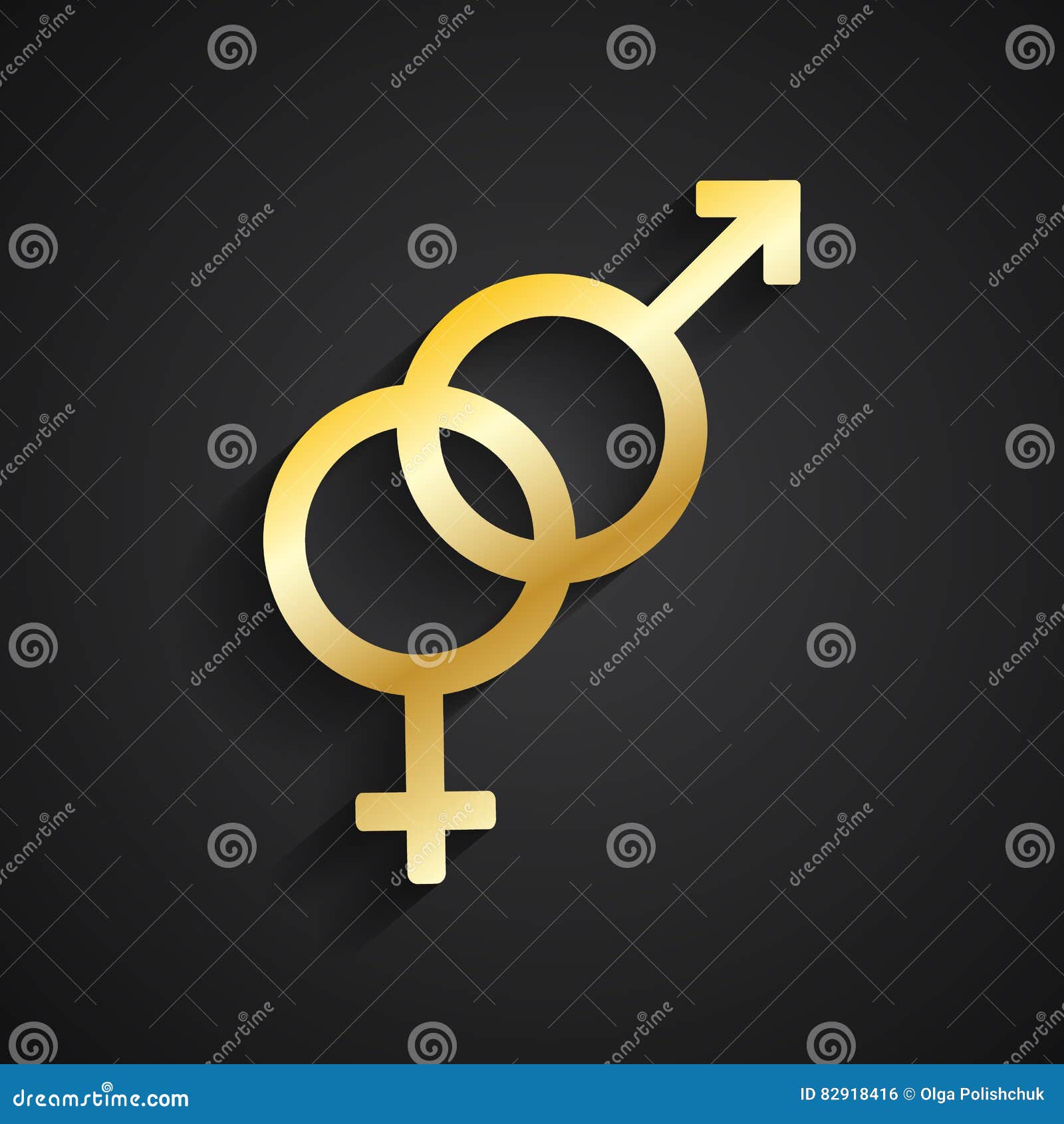 Heterosexual gold symbol stock vector. Illustration of girl - 82918416