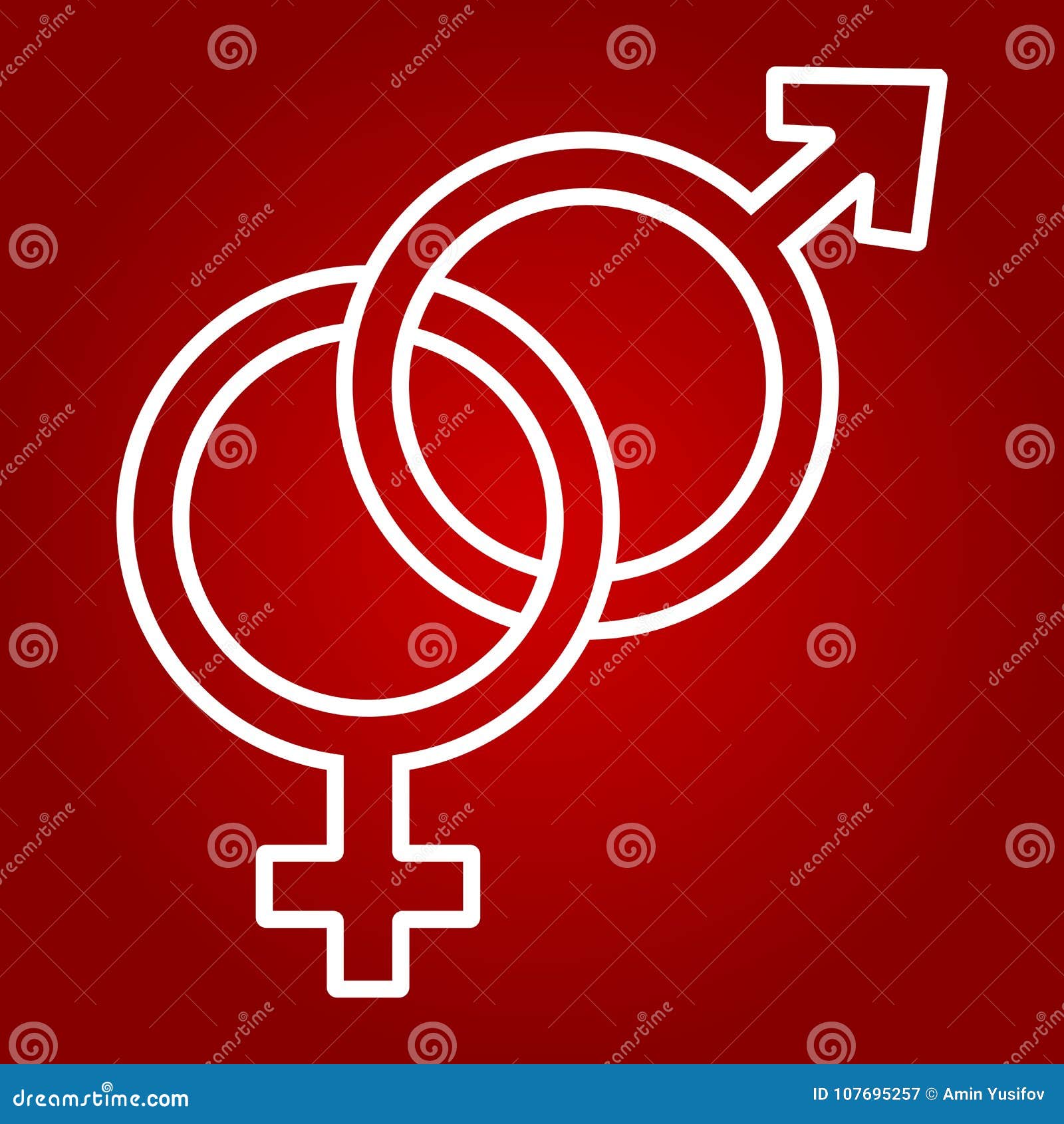 Heterosexual Line Icon, Valentines Day Stock Vector - Illustration of ...