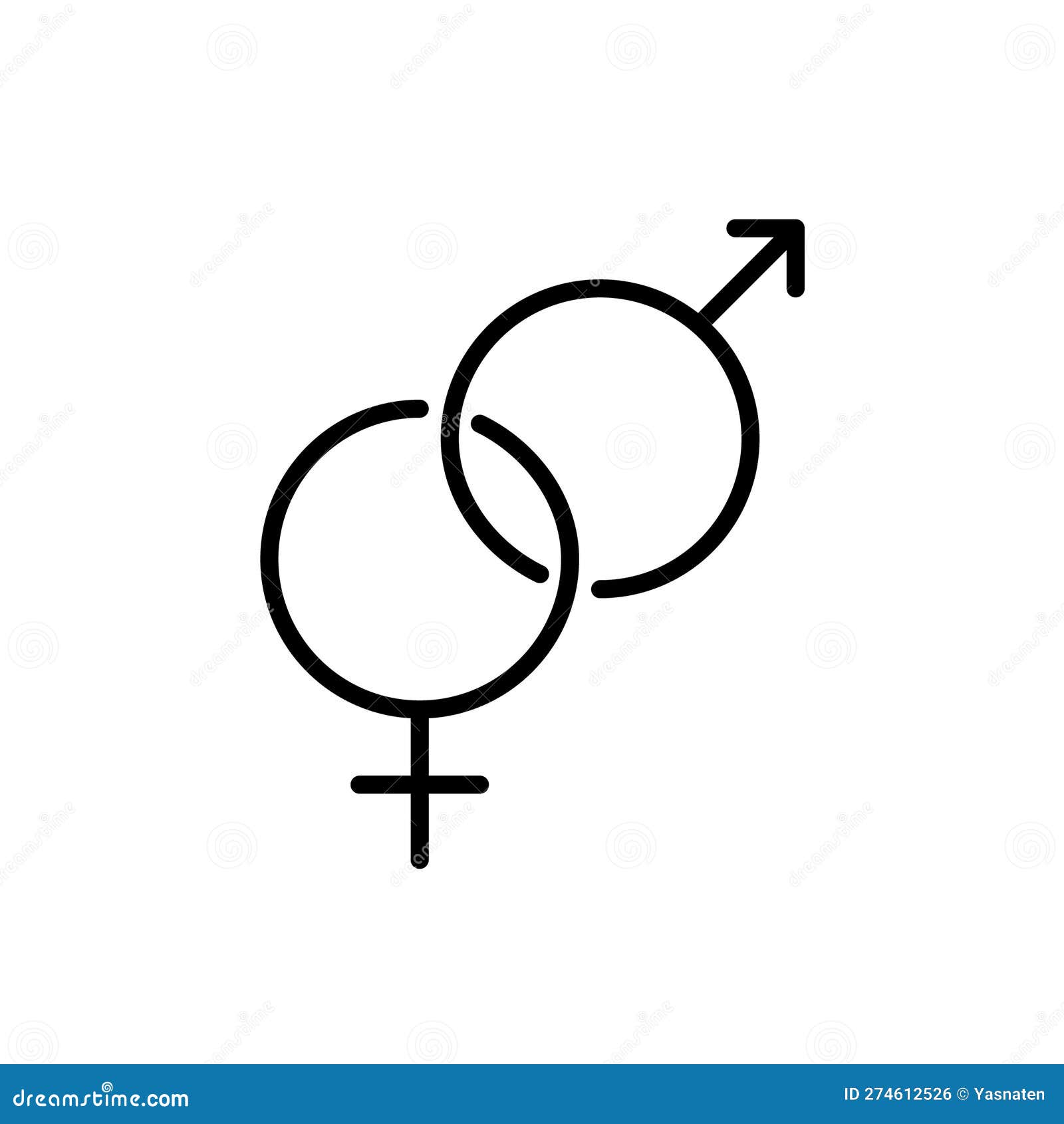 Heterosexual Romantic Relationship Symbols Love Or Marriage Between