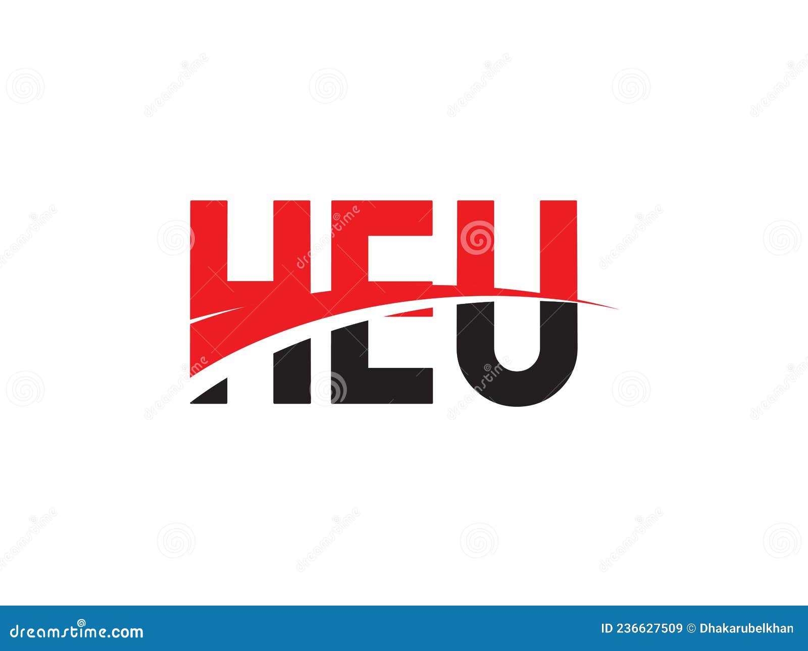 HEU Letter Initial Logo Design Vector Illustration Stock Vector ...