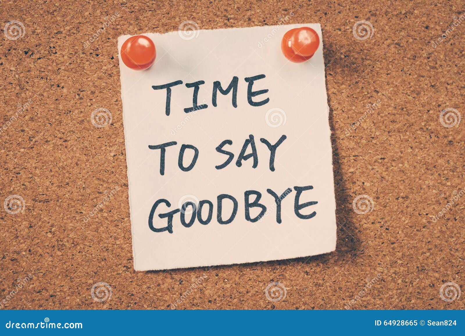 Heure de dire au revoir image stock. Image du texte, rapport - 64928665