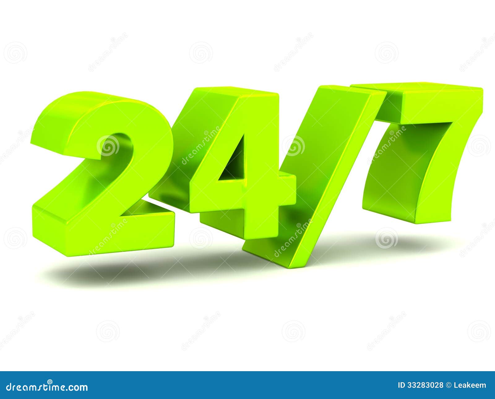 24/7 24 Heures Marquant Avec Des Lettres 7 Jours Par Semaine ...