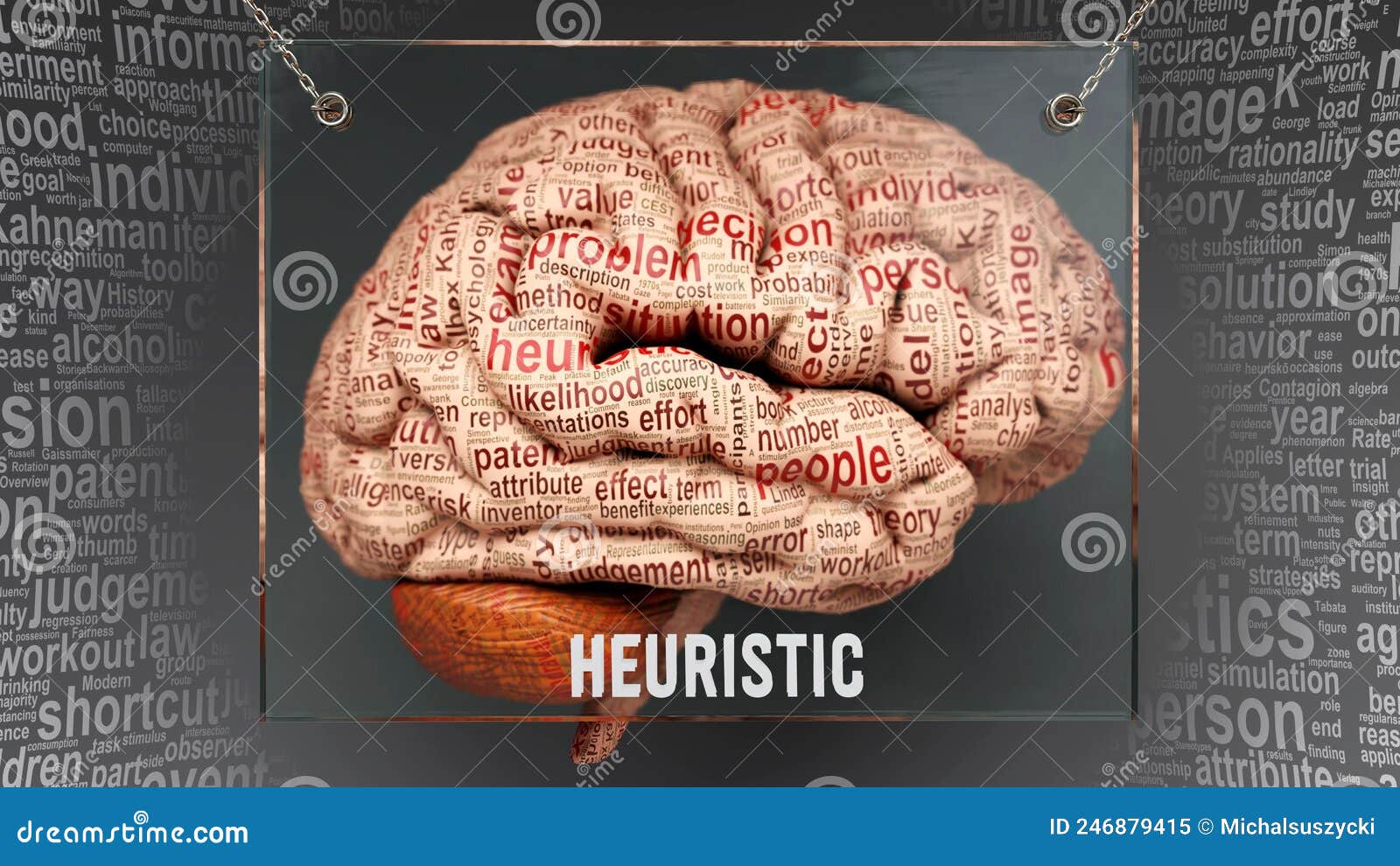 Heuristic in human brain stock illustration. Illustration of brain ...