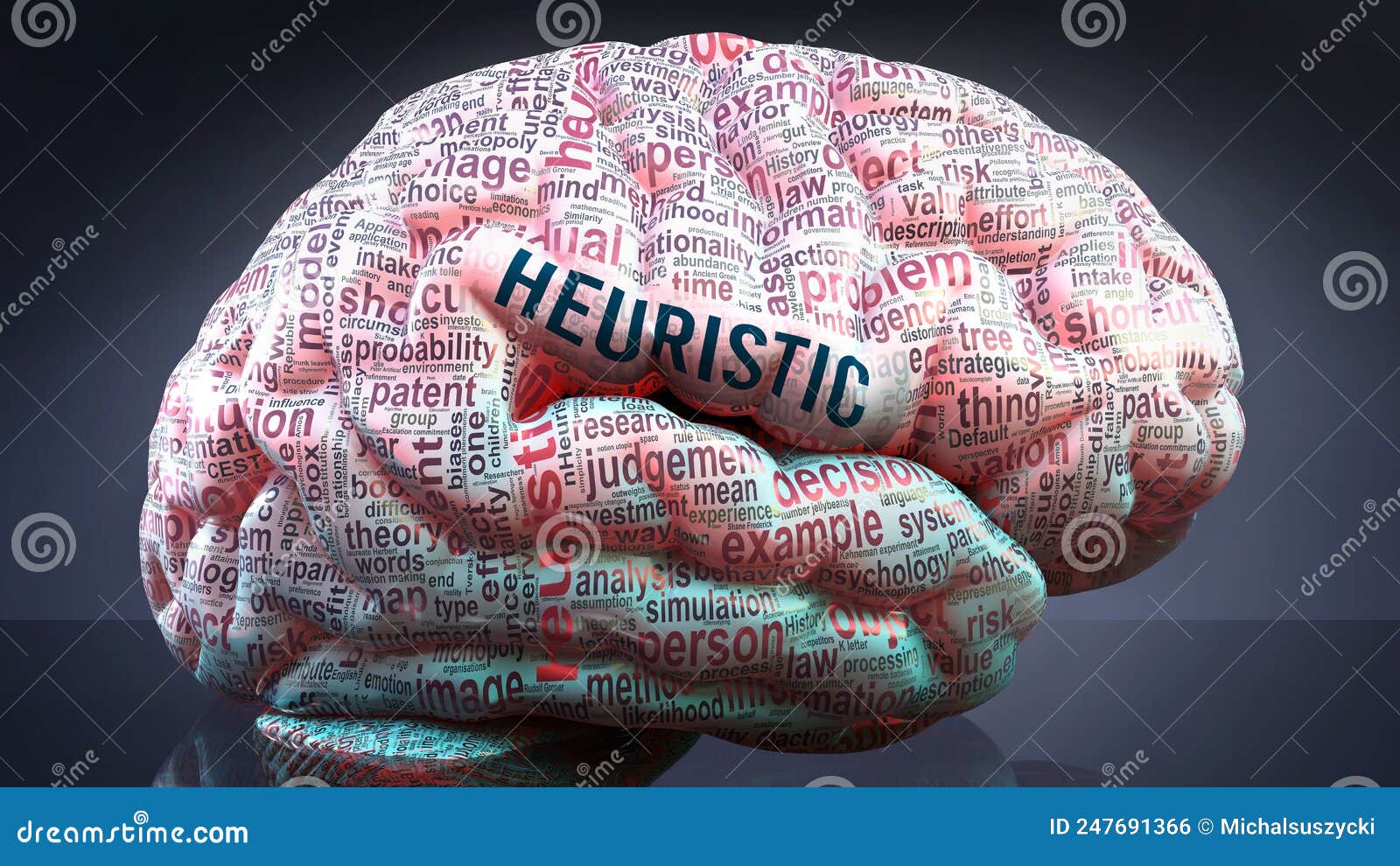 Heuristic and a Human Brain Stock Photo - Image of brain, cortex: 247691366