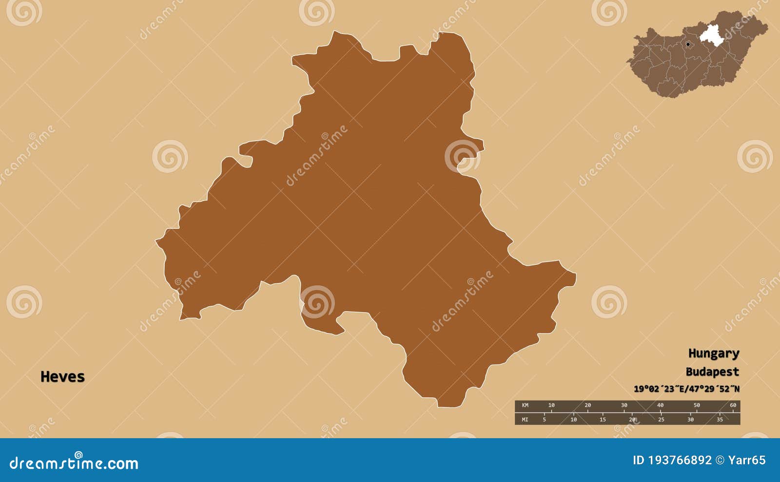 Heves, County of Hungary, Zoomed. Pattern Stock Illustration ...