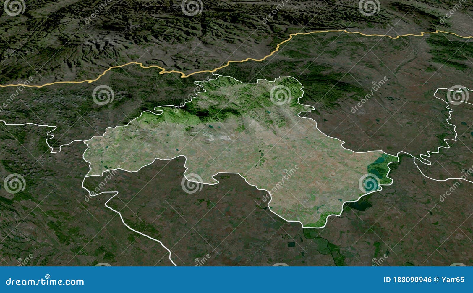Heves, Hungary - Highlighted. Satellite Stock Illustration ...
