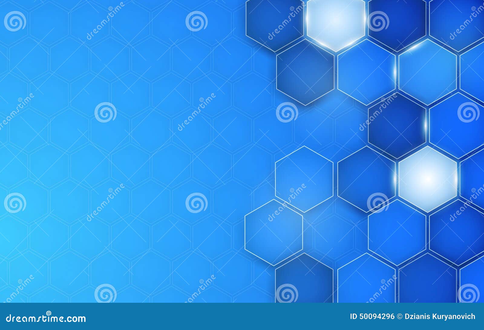 Hexágono Azul Abstrato Do Fundo Vetor Ilustração do Vetor - Ilustração ...