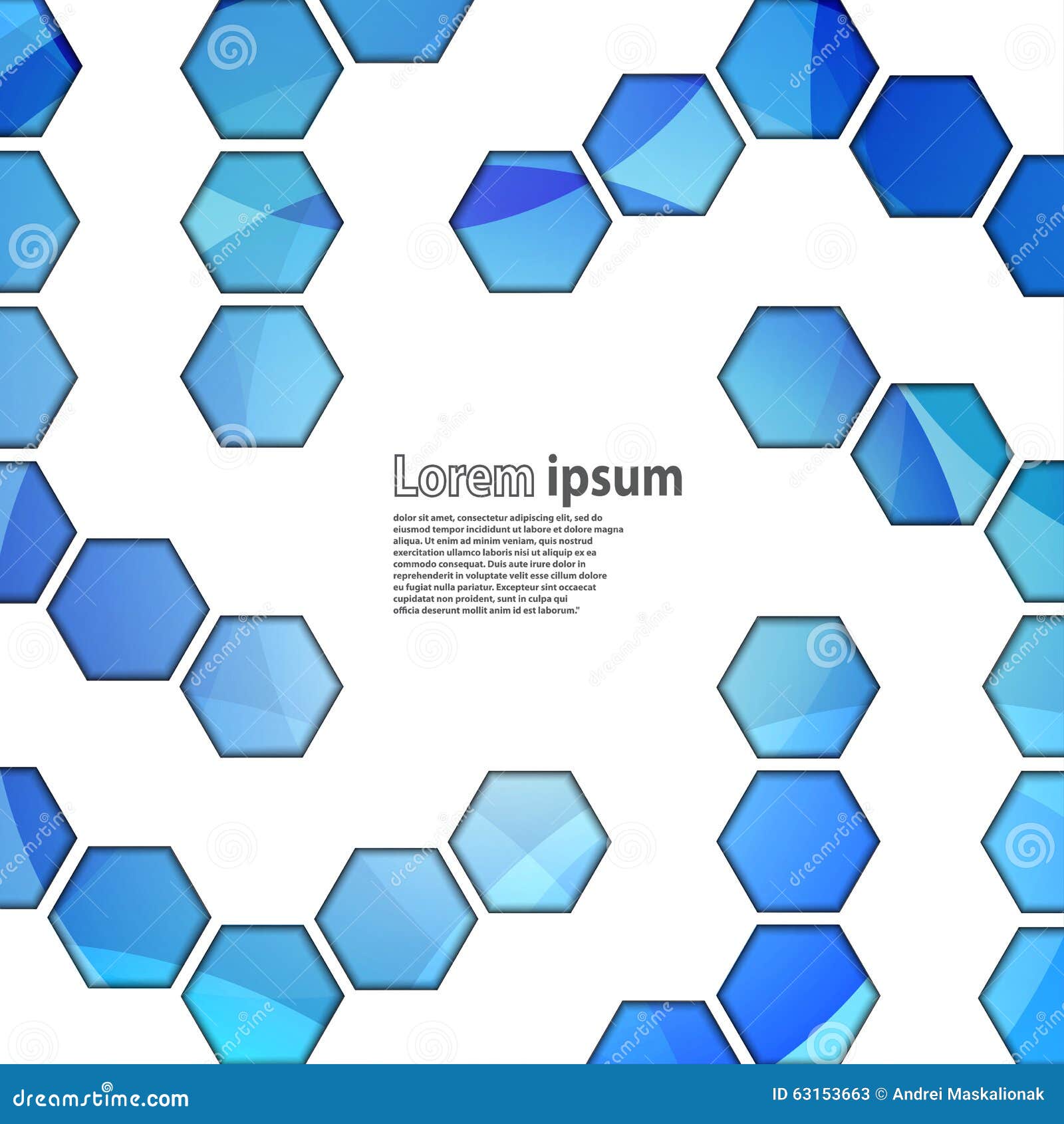 Hexágono azul brillante ilustración del vector. Ilustración de contexto ...