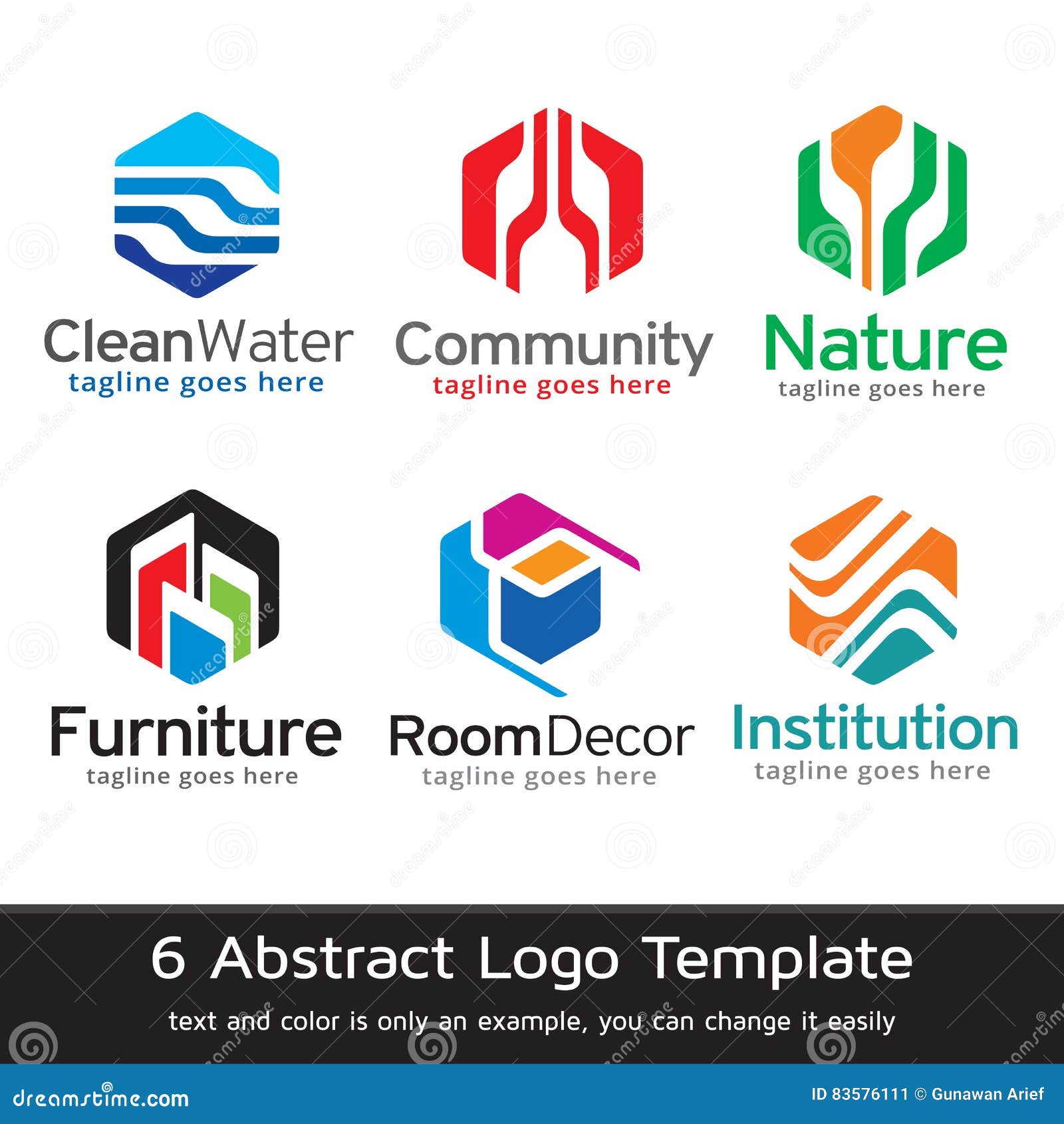 Hex. Abstracto Logo Template Design Vector Ilustración del Vector ...