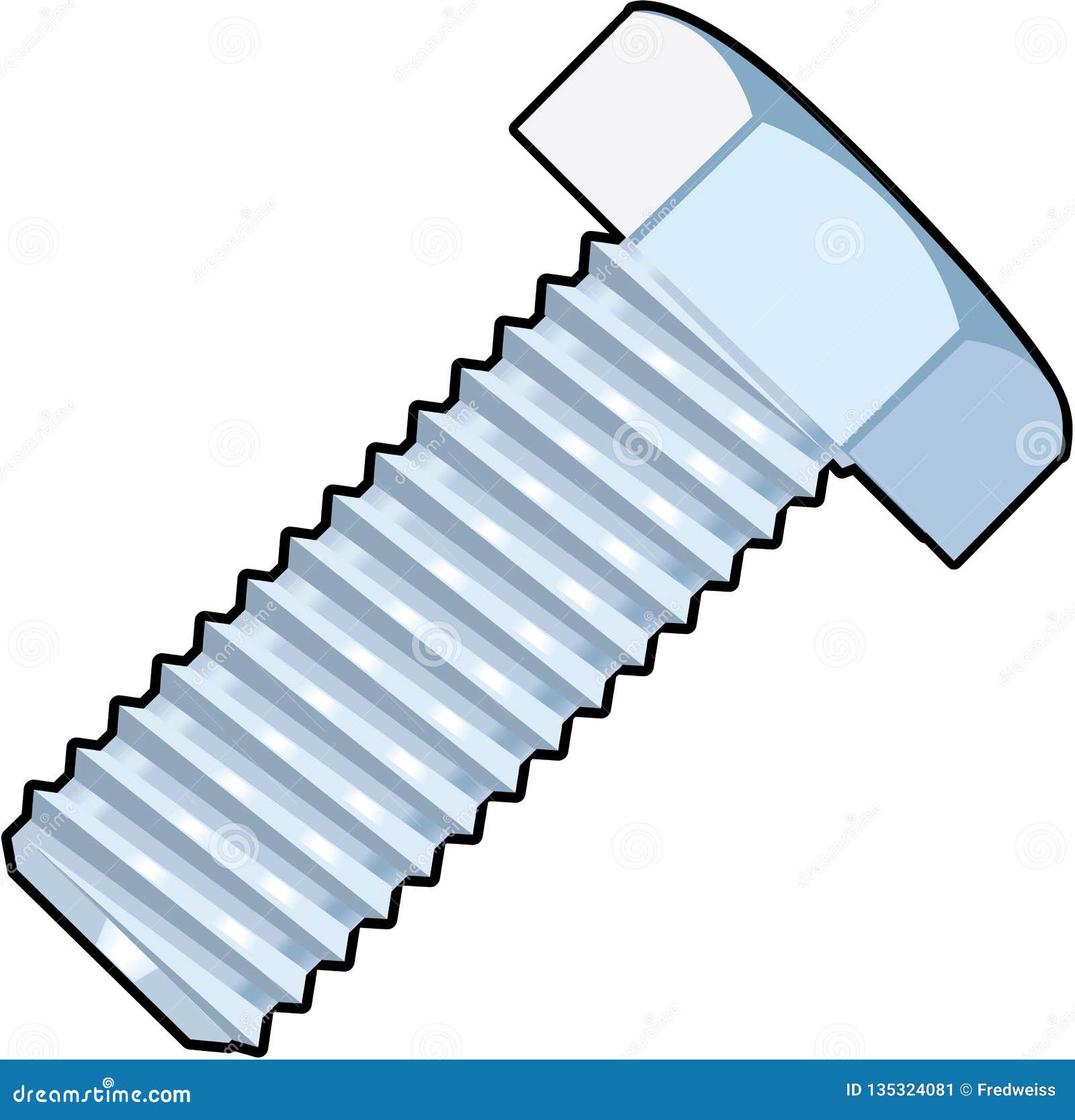 Hex Bolt Vector Illustration Stock Vector - Illustration of head ...