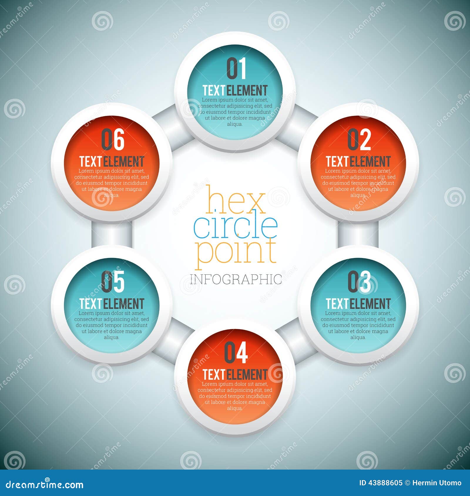Hex Circle Point Infographic Stock Vector - Illustration of info, label ...