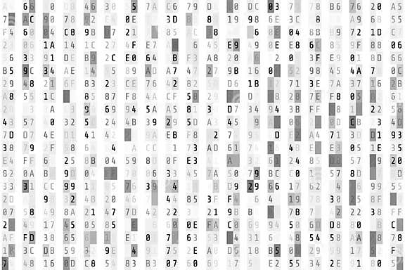 Hex Code Stream. Random Hexadecimal Code. Abstract Digital Data Element ...