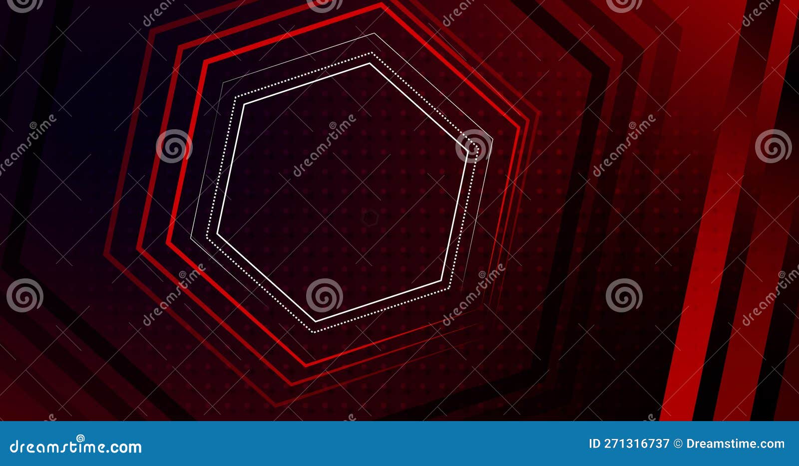 Hex and Dots. a Red and Black Background with an Abstract Design Stock ...