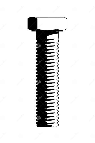 Hex Head Bolt. stock vector. Illustration of background - 240444071