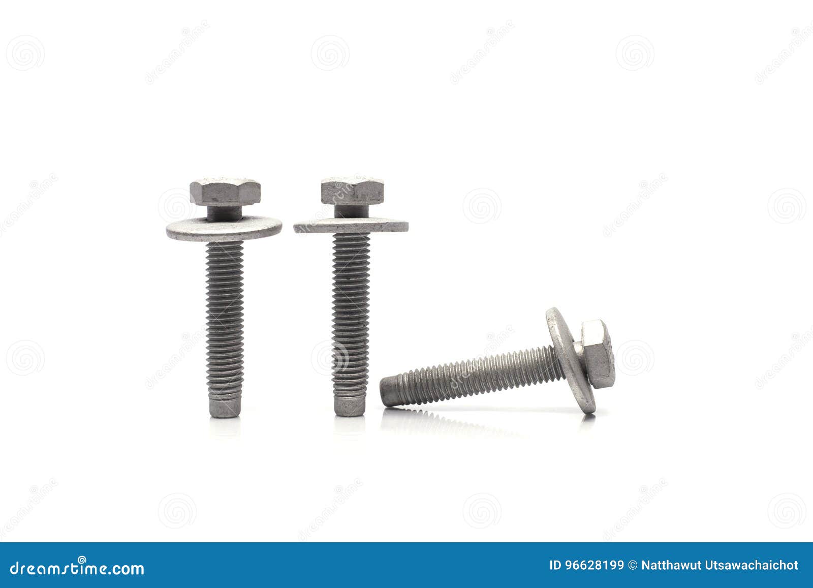 Hex head metal screws stock image. Image of industry - 96628199