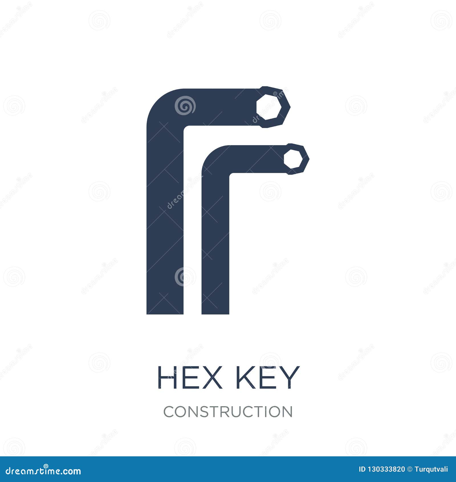 Hex Key Icon. Trendy Flat Vector Hex Key Icon on White Background from ...