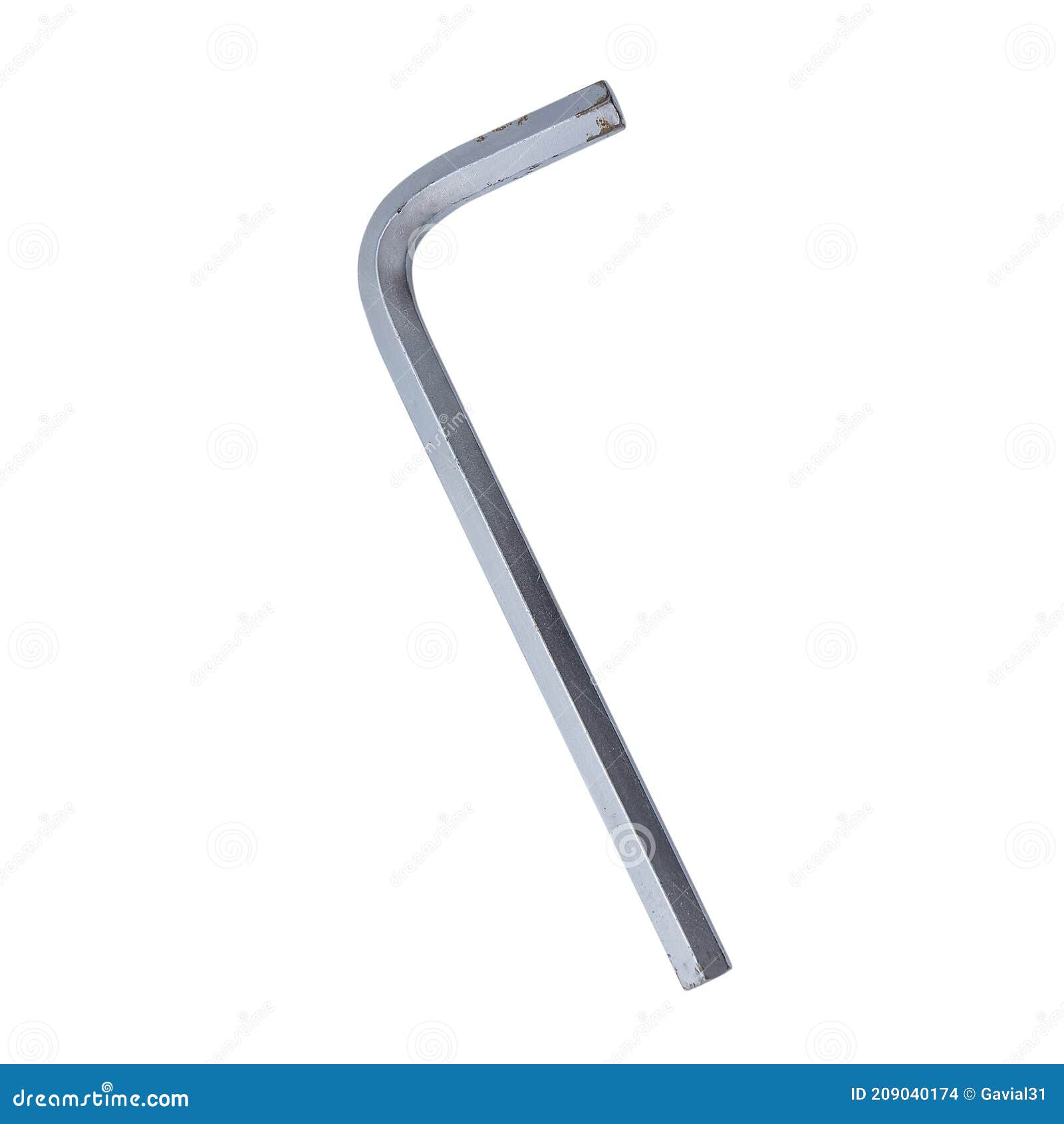 Hex Key Silver Isolated. Silver Colour Hex Key Stock Photo - Image of ...