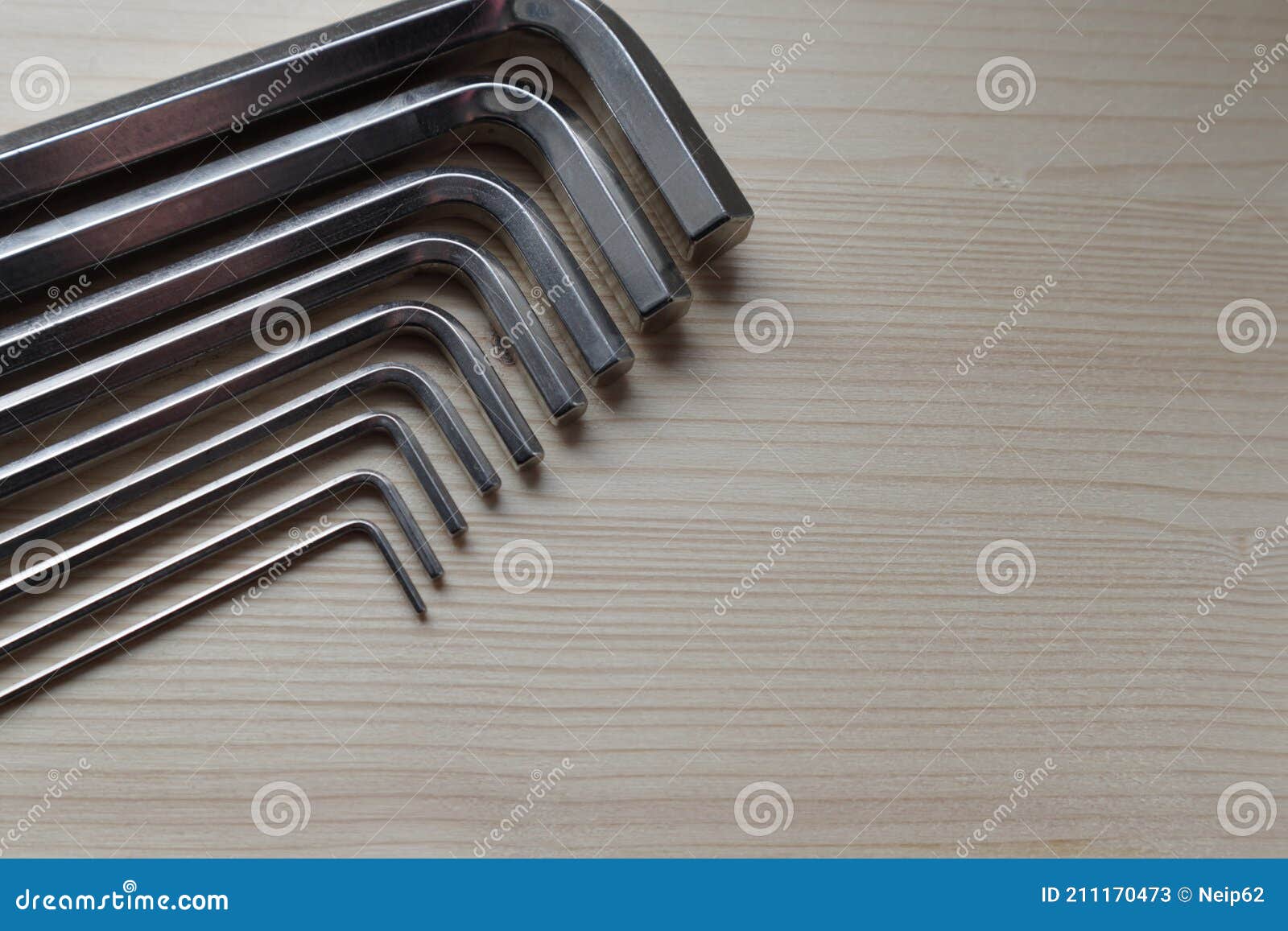 Hex keys on the workbench stock image. Image of torx - 211170473