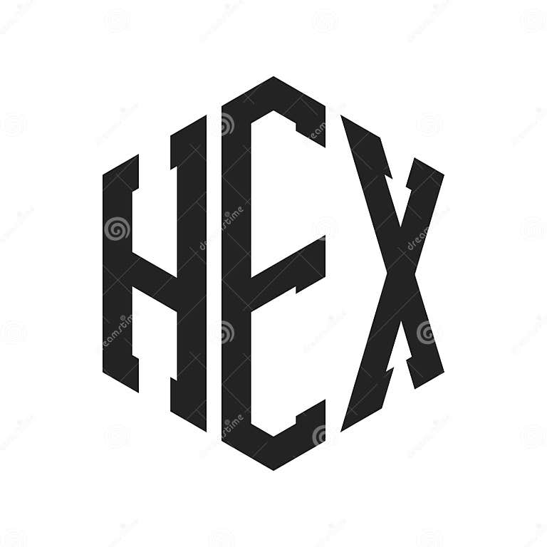 HEX Logo Design. Initial Letter HEX Monogram Logo Using Hexagon Shape ...