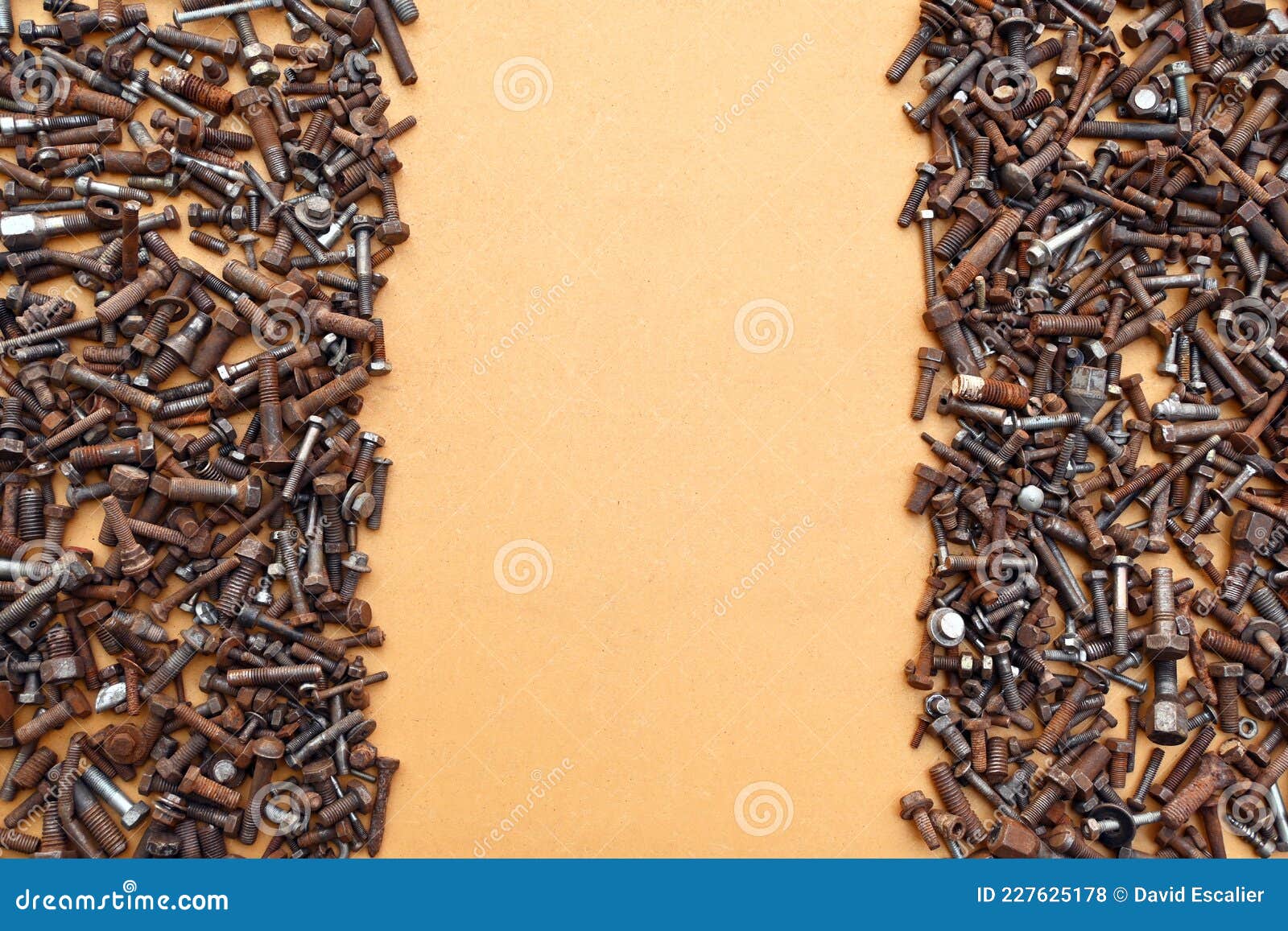 Hex Nut Rusty Ocher Background Texture Bolt Plain Stainless Stock Photo ...