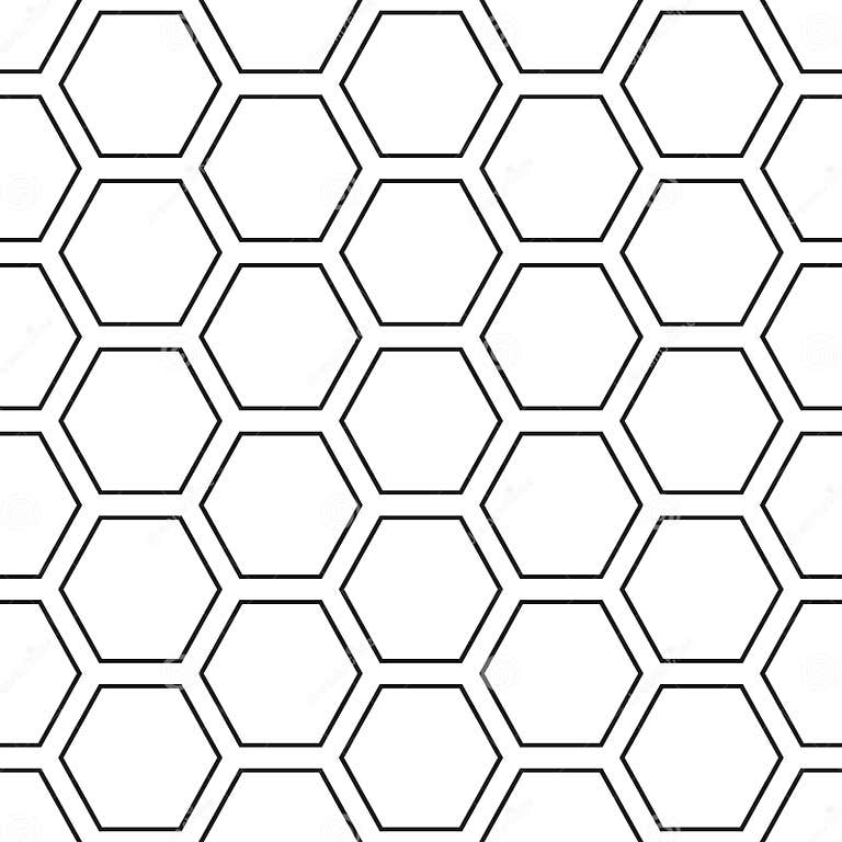 Hex Stripped Grid Seamless Pattern Stock Vector - Illustration of frame ...