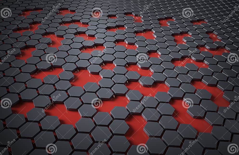 Hex technology abstract stock illustration. Illustration of industrial ...