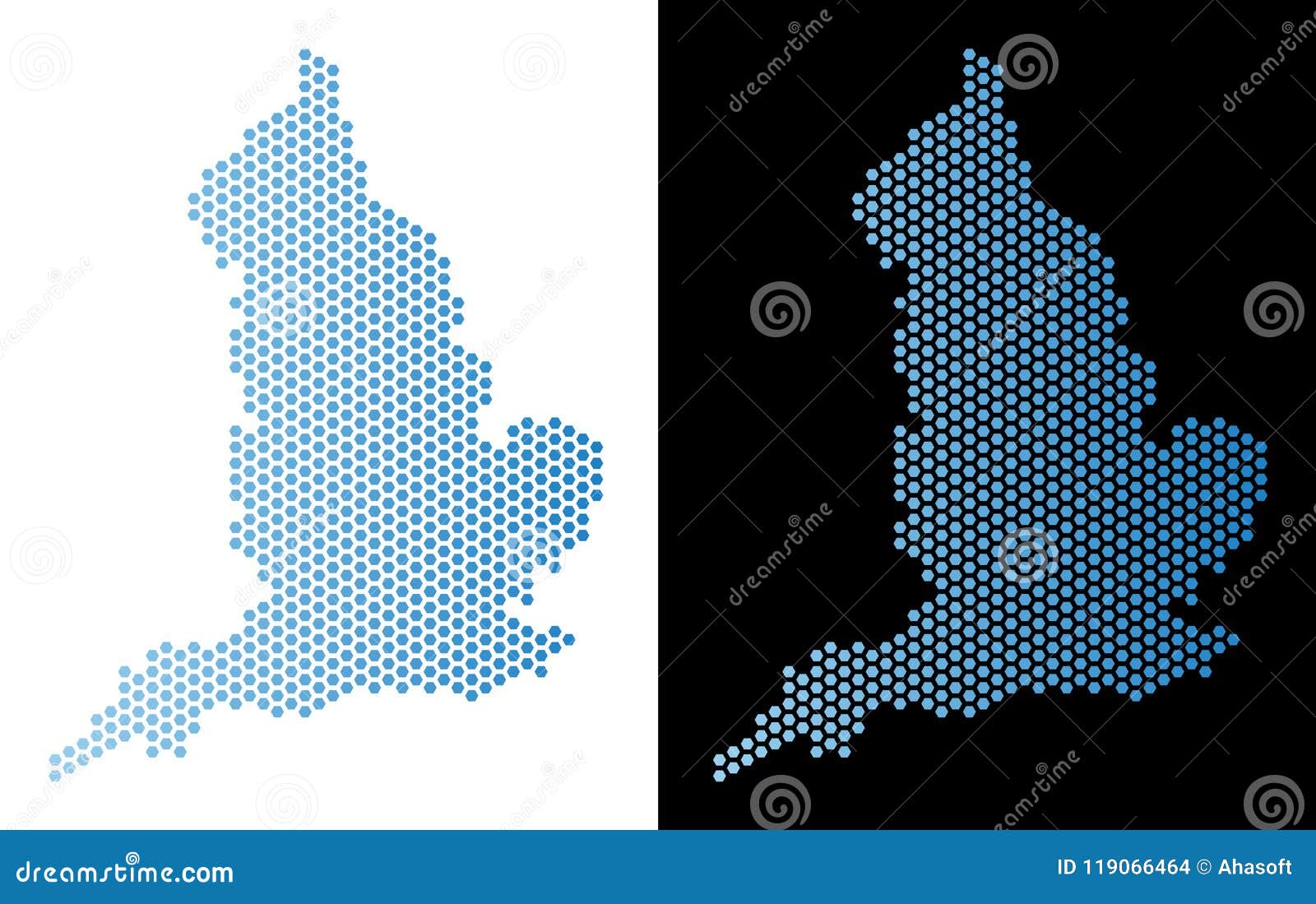 England Map Hexagonal Mosaic Stock Vector - Illustration of geography ...