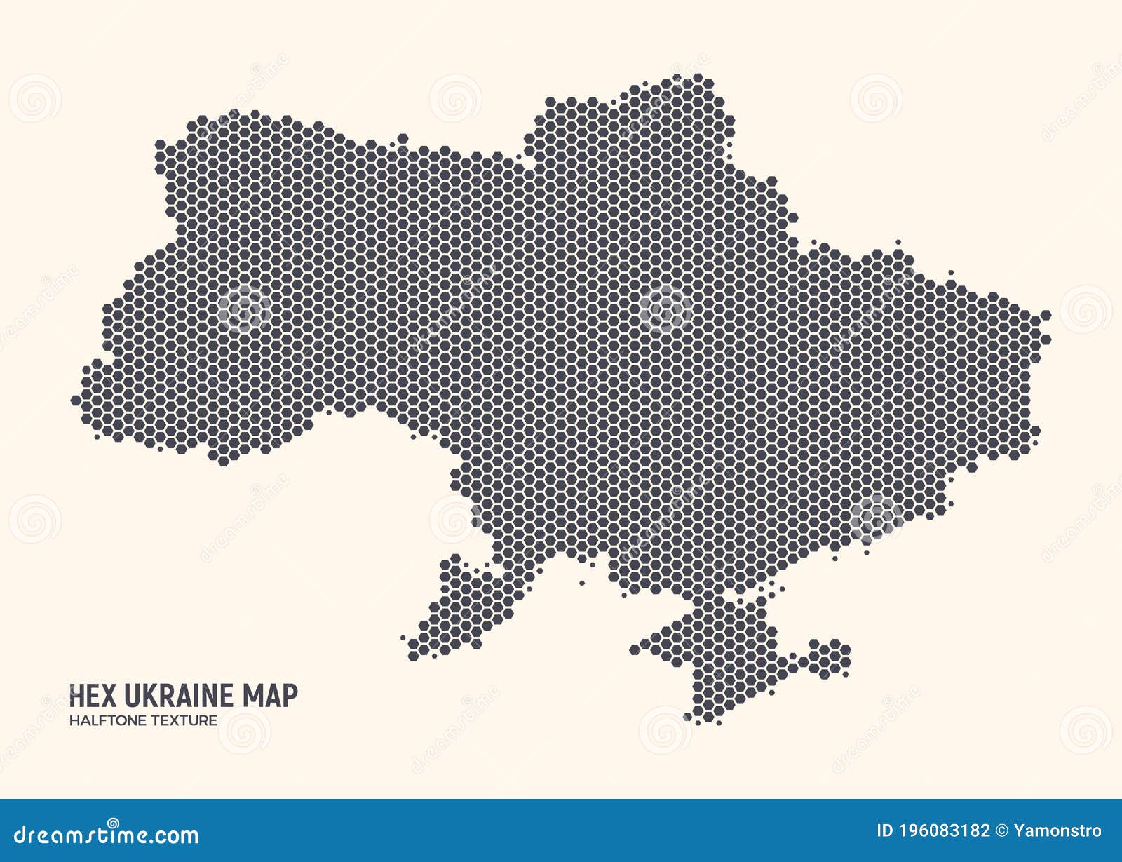 Hexagonal Halftone Design Ukraine Map Vector Stock Vector ...