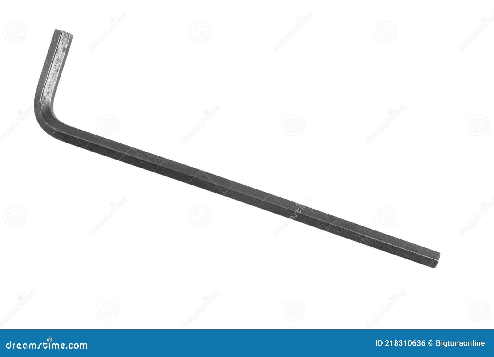 Hex Wrench for Fasteners Closeup. Hexagonal Key Isolated on a White ...