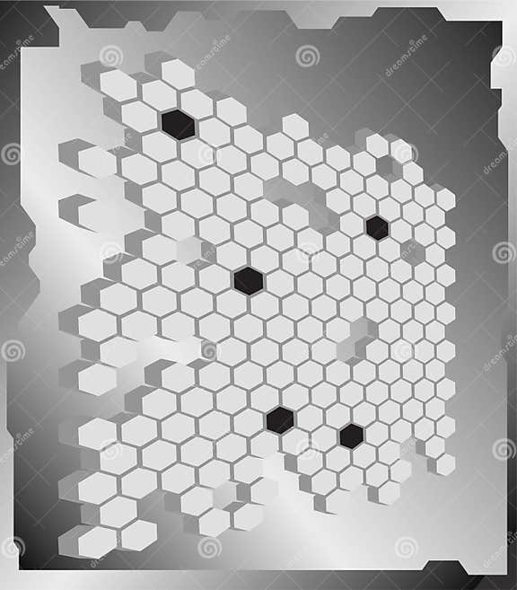 Hexa grid blk stock illustration. Illustration of shape - 1971298