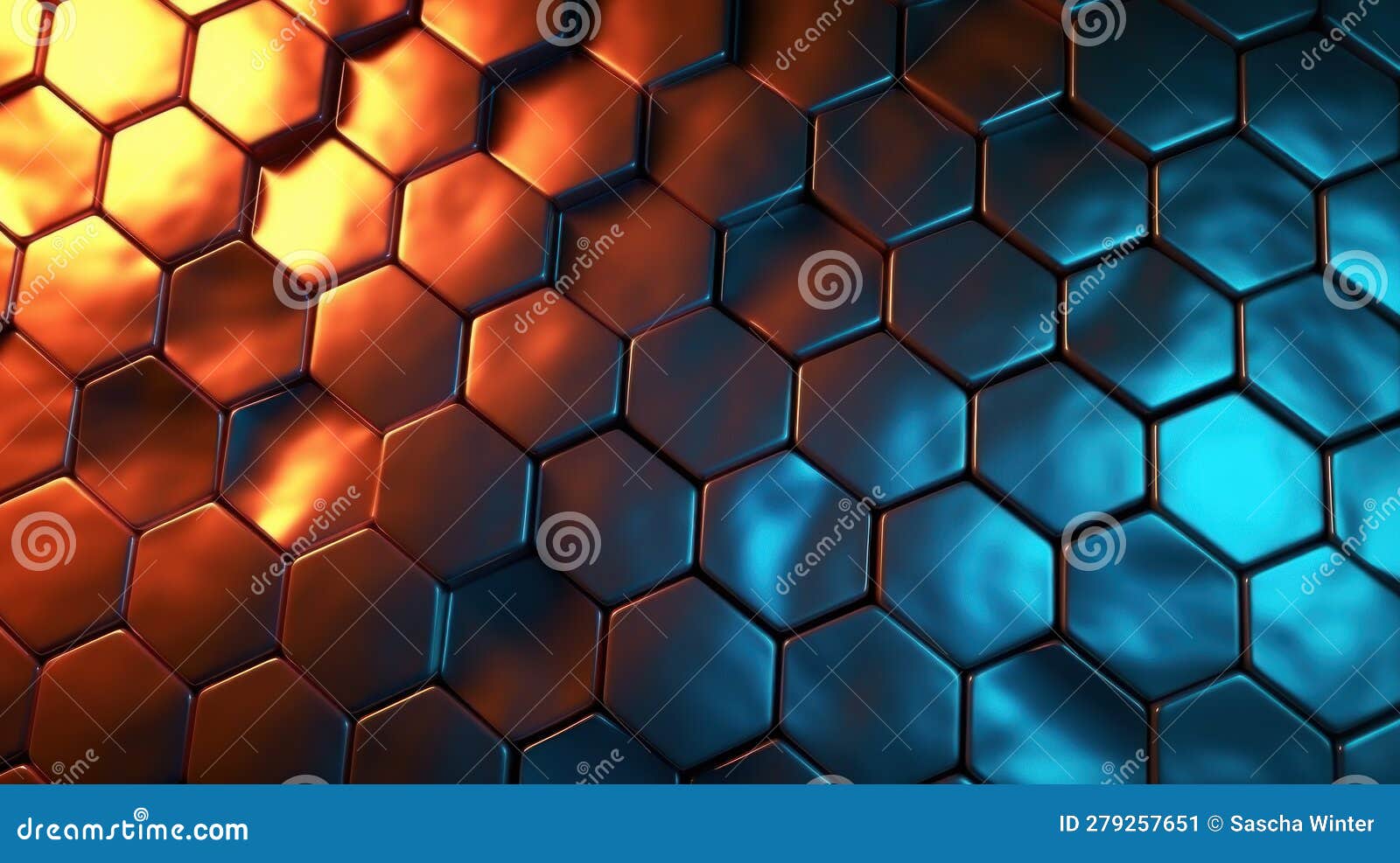 HexaBlend: a Captivating Hexagonal Biogenic Background with a Blue-to ...